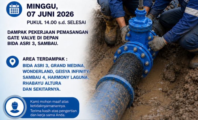 Pemasangan Gate Valve di Sambau, Suplai Air Sejumlah Perumahan di Batam ...